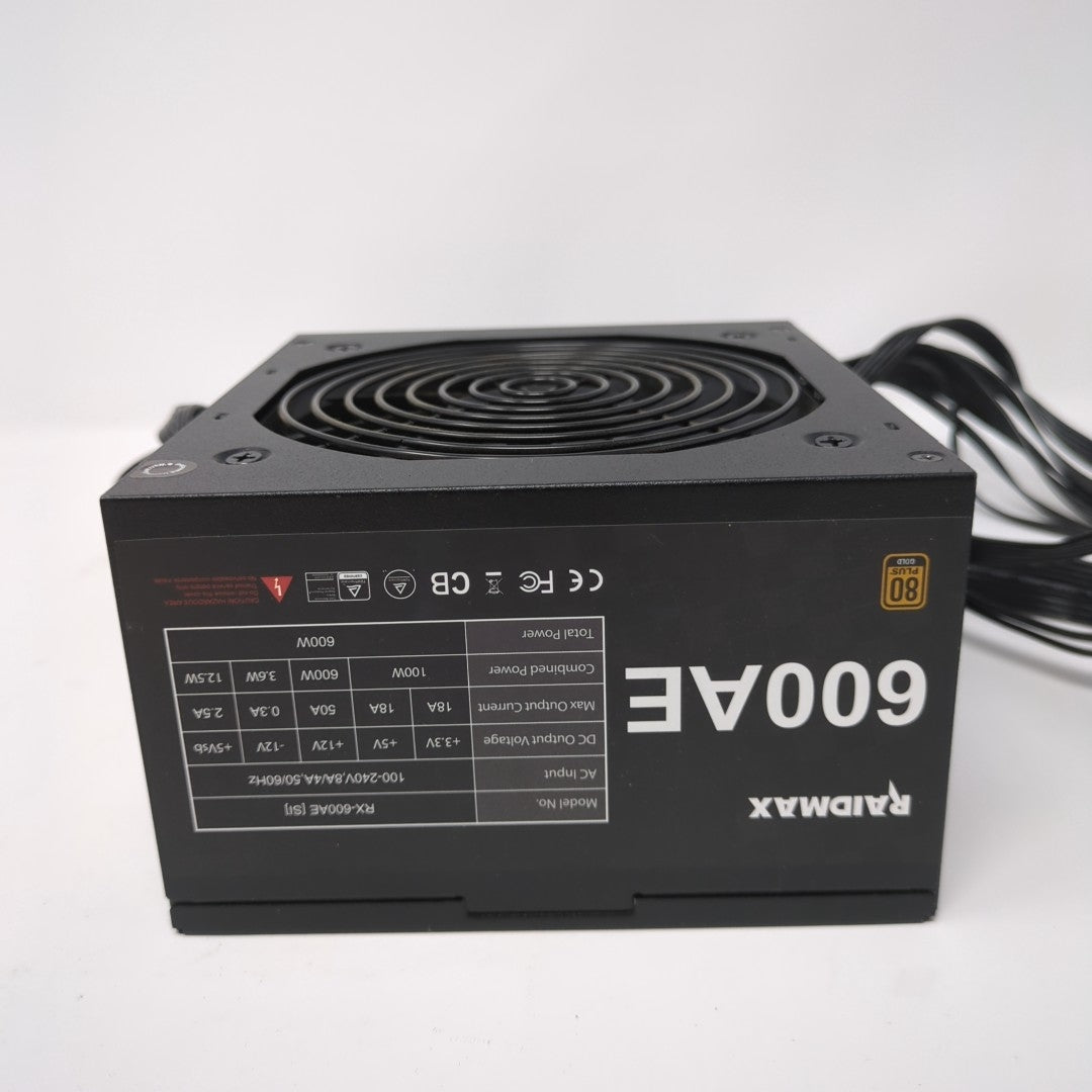 RAIDMAX 600AE RX-600AE [SI] 80 Plus Gold 600W Non Modular Power Supply – PayMore Sand Lake